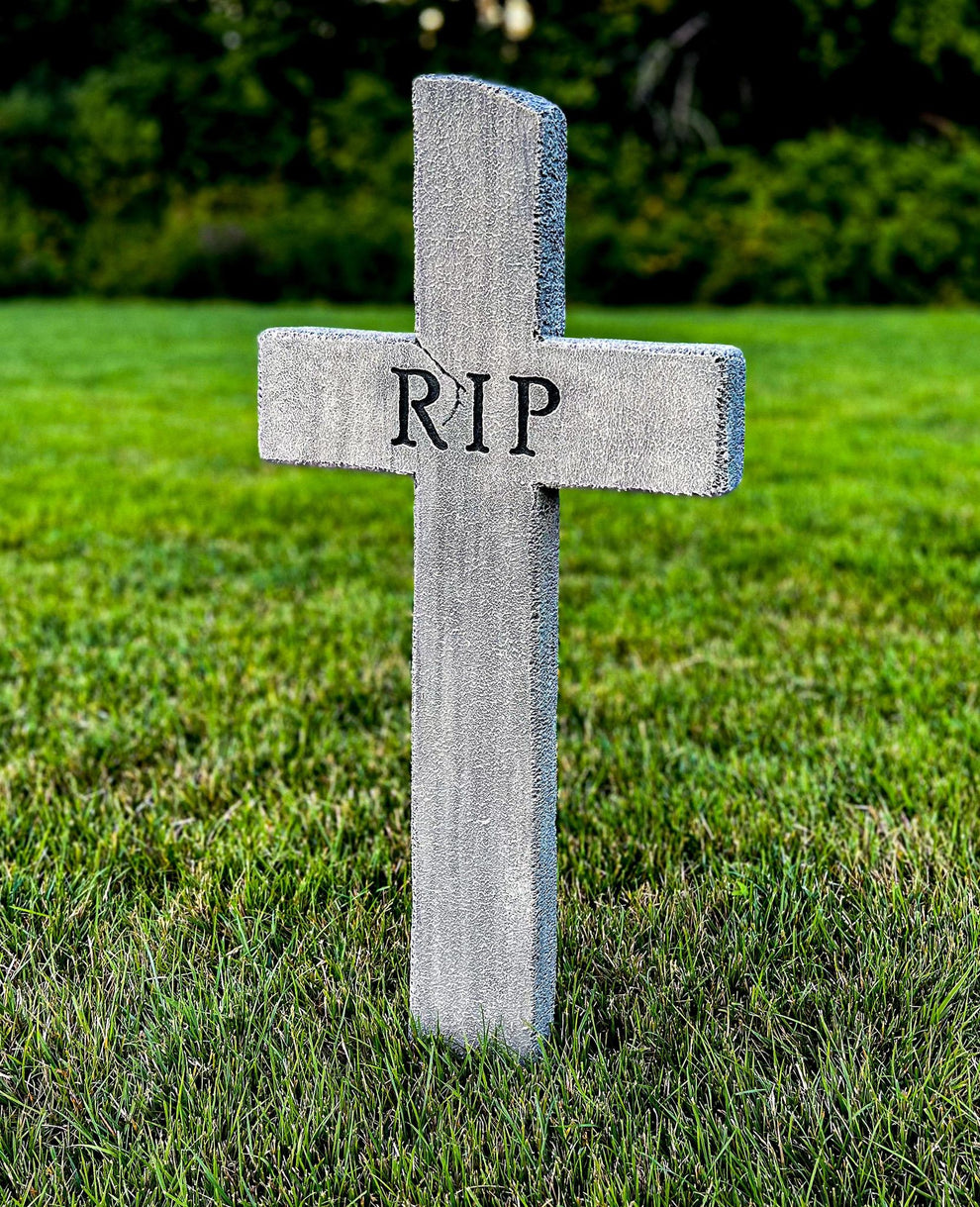RIP Cross Handmade Custom Halloween Tombstone - Gravestone Halloween D ...